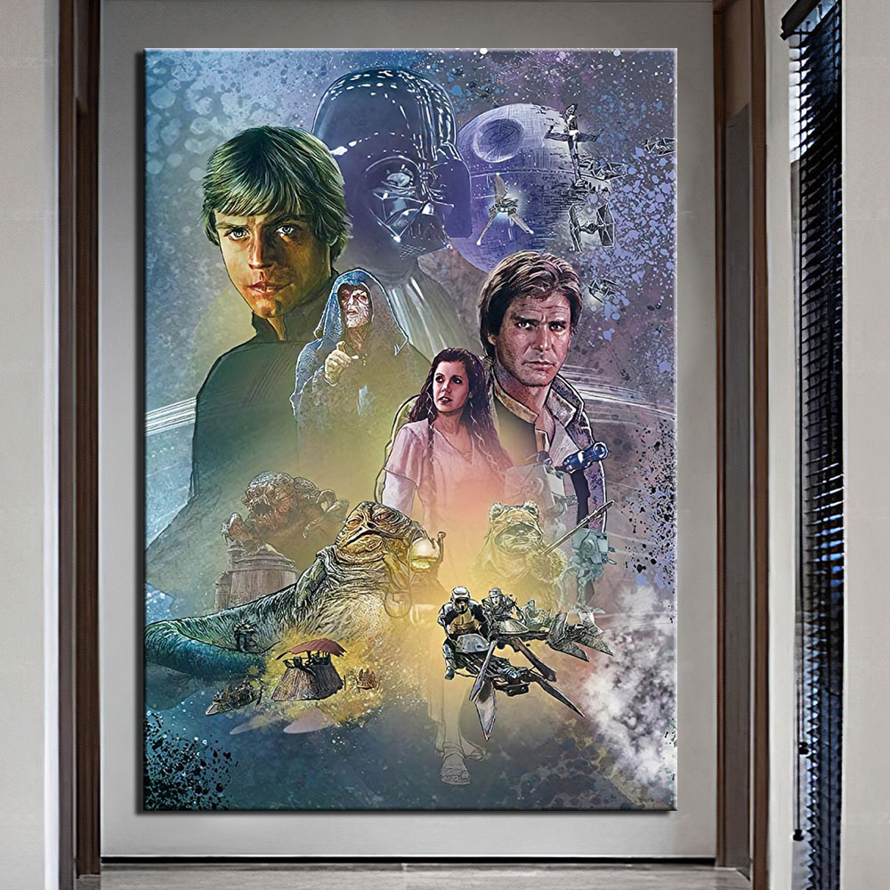 Schilderij dat een Star Wars karakter afbeeldt - Canvas afdrukken ...